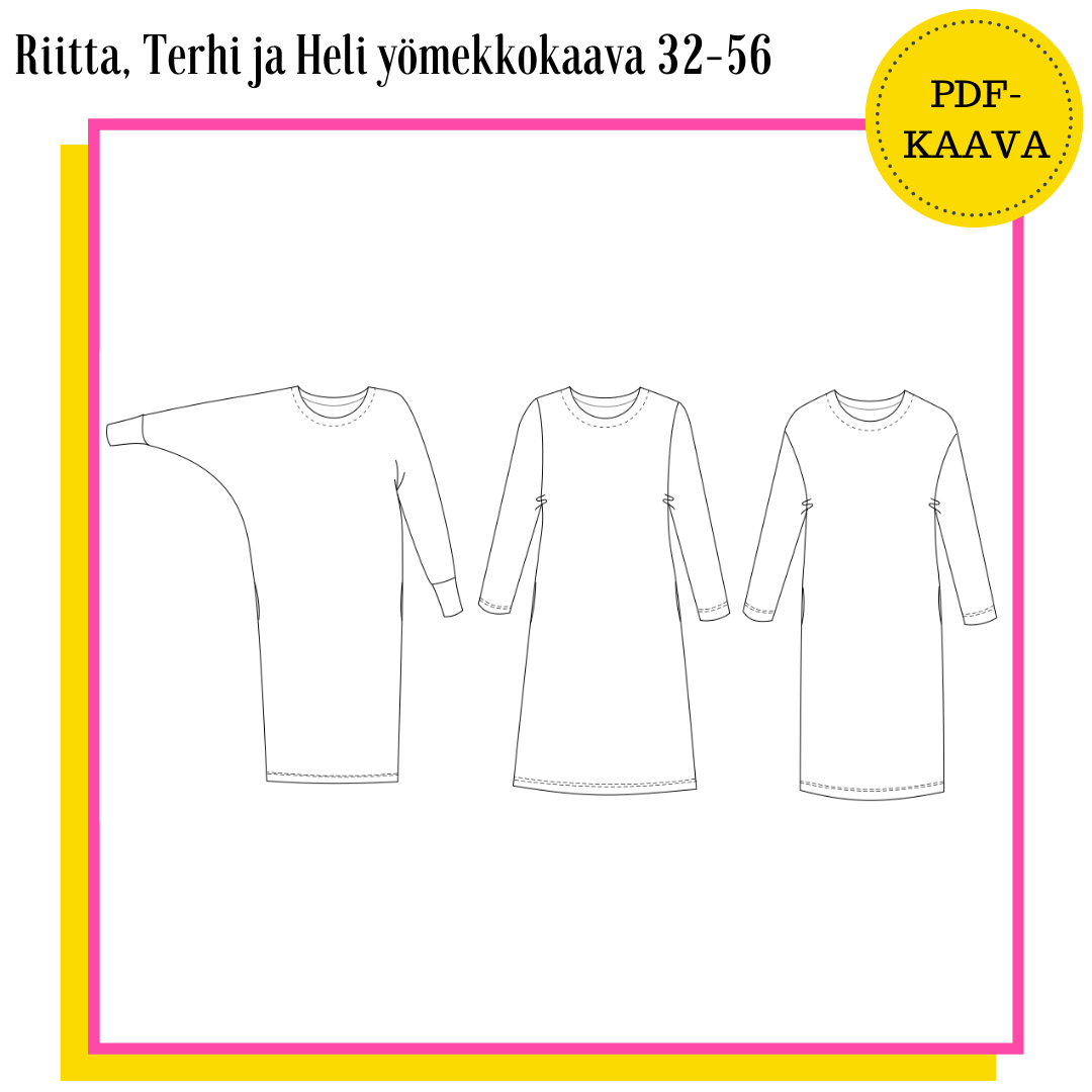 Riitta, Terho ja Heli Yömekko kaavapaketti | PDF-kaavat | Unelmallinen